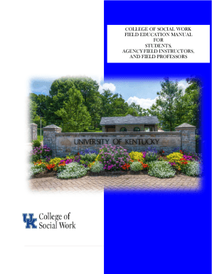 Fillable Online socialwork uky socialwork.uky.eduwp-contentuploadsCOLLEGE OF SOCIAL WORK FIELD ...