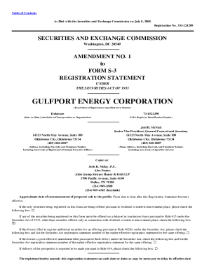 Fillable Online Amendment #1 to Form S-3 Fax Email Print - pdfFiller