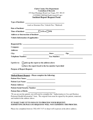 Fillable Online Incident Report Request Form.doc Fax Email Print ...