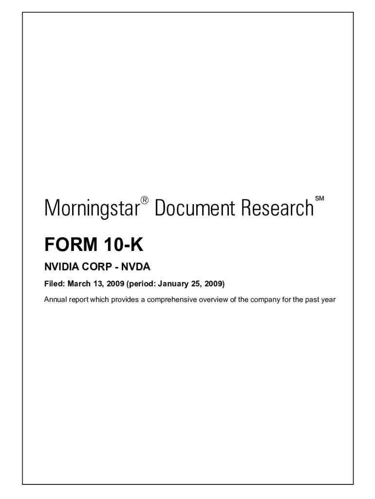 Fillable Online NVIDIA Corp(NVDA) Annual Report (10K) Quarterly Report ...