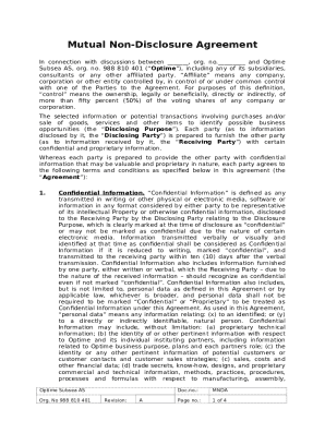 Mutual Non-Disclosure Agreement for a potential commercial ... Doc ...