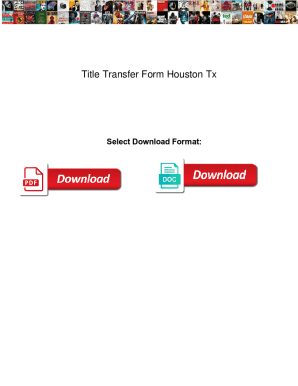 Fillable Online Title Transfer Form Houston Tx. Title Transfer Form ...