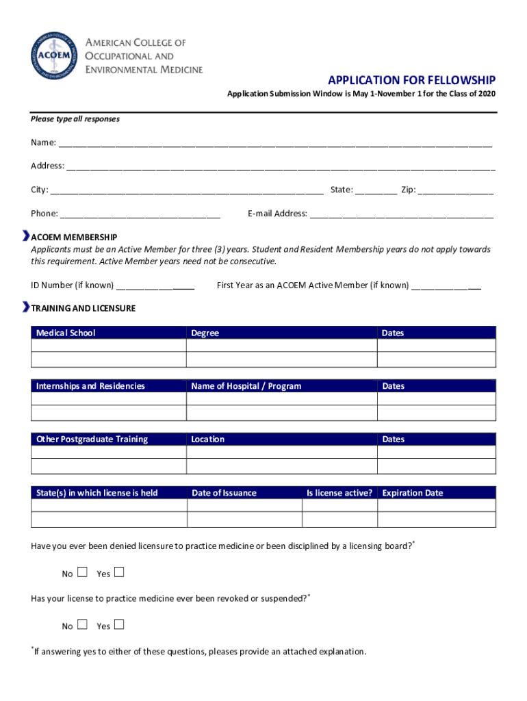 Fillable Online Fillable Online Application Submission Window is May 1 ...