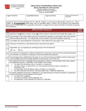 Fillable Online INITIAL LICENSE APPLICATIONHEARING AID DISPENSER BY ...