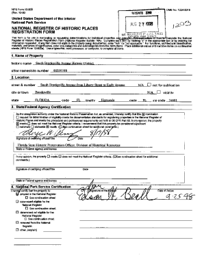 Fillable Online Fillable Online National Register Nomination NPS Form ...