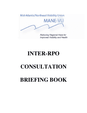 Fillable Online Where Is The Briefing Book Table Of Contents Template ...