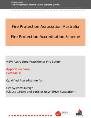 Fillable Online Fire Protection Association Australia Fire Protection Accreditation Scheme Fax ...