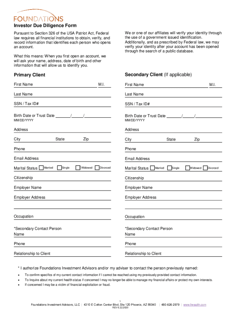 Fillable Online 9 of the Best Due Diligence Questionnaire (DDQ ...