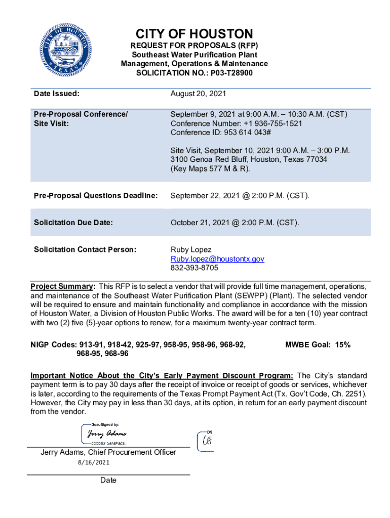 Fillable Online Southeast Water Purification Plant Management ...