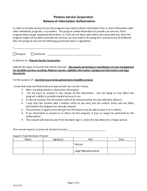Fillable Online Release of Information Authorization Form Sample ...