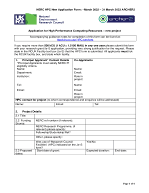 Fillable Online HPC application form - ukri.org Fax Email Print - pdfFiller