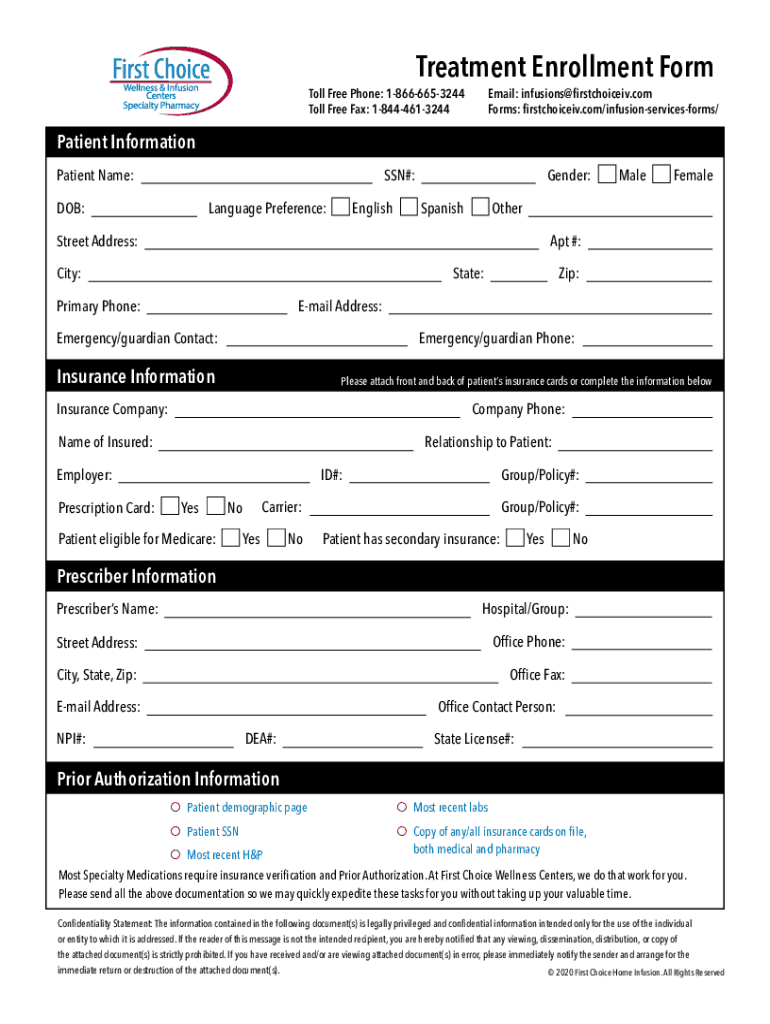 Fillable Online Tobacco Treatment Enrollment Form - app.idph.state.il.us Fax Email Print - pdfFiller