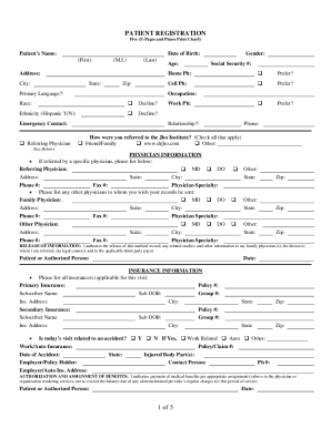 Fillable Online Patient Registration Form.doc - PATIENT REGISTRATION ...