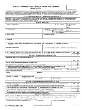 Fillable Online REQUEST FOR ARMED FORCES PARTICIPATION IN PUBLIC EVENTS ...