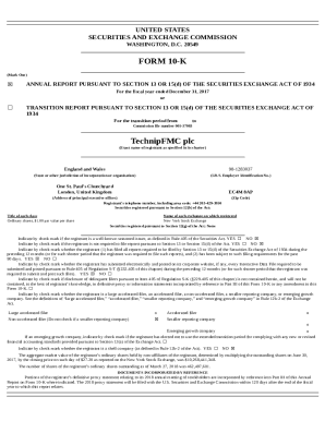 Fillable Online TechnipFMC plc FORM 10-K Fax Email Print - pdfFiller
