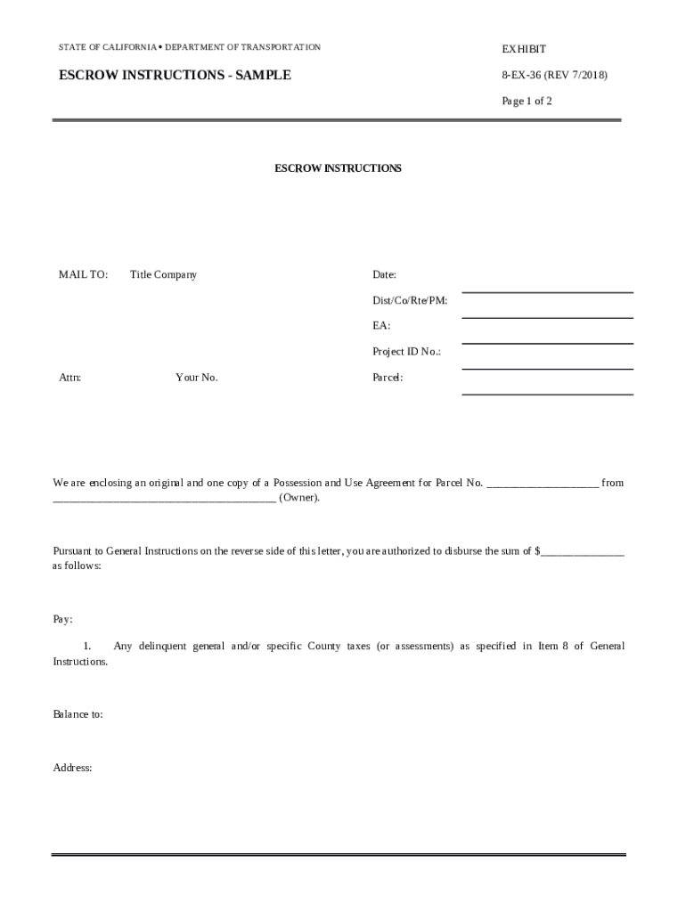 Escrow Opening Date; Instructions Sample ClausesLaw Insider - dot ca ...