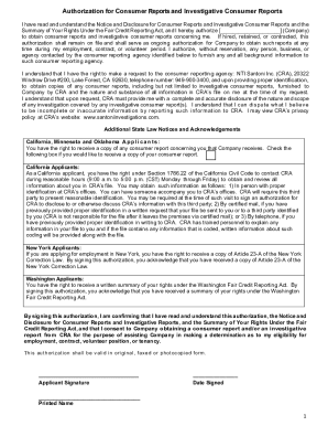 Fillable Online FCRA Authorization Form 09-18 Fax Email Print - pdfFiller
