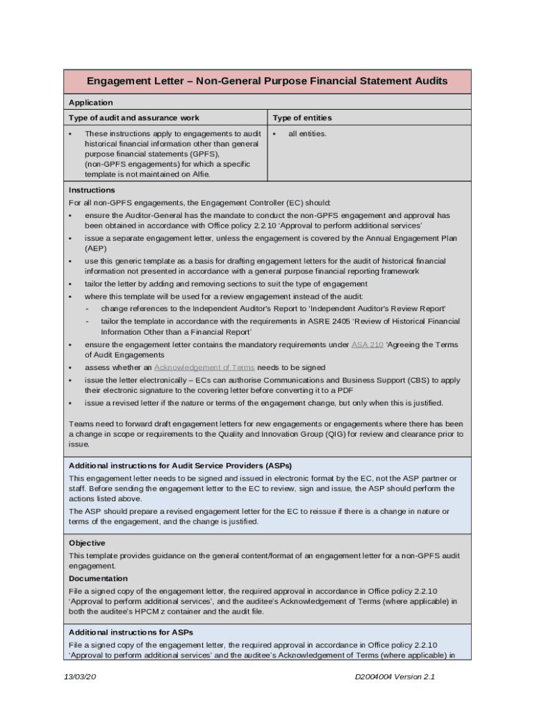 AUDIT ENGAGEMENT LETTER - United States Agency for ... Doc Template ...