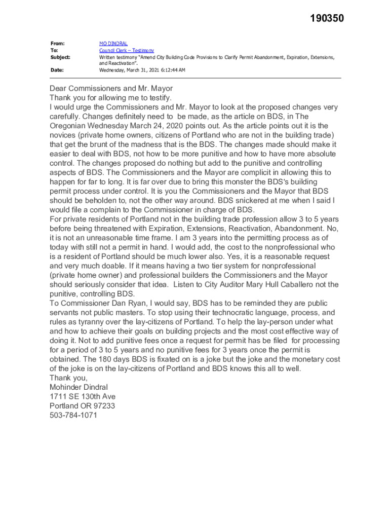 Fillable Online Dear Commissioners and Mr. Mayor Thank you for allowing ...