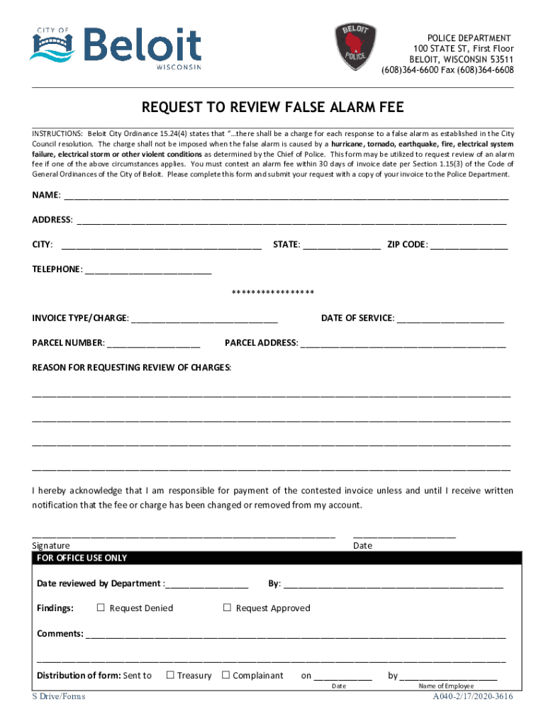 WI Police Department A040 - City Of Beloit 2020-2022 - Fill and Sign ...