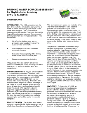Fillable Online wwwapp epa ohio DRINKING WATER SOURCE ASSESSMENT for ...