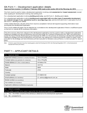 Fillable Online douglas.qld.gov.au download planning-servicesDevelopment application details ...