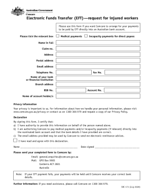 Fillable Online Electronic Funds Transfer (EFT) Request form for ...