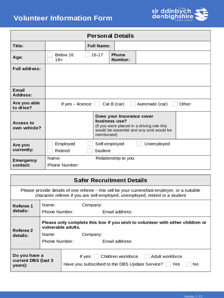 Volunteer Ination (Template) (MS Word, 114KB) Doc Template | pdfFiller