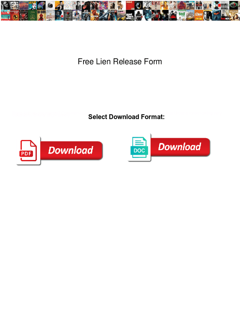 Fillable Online Free Lien Release Form. Free Lien Release Form guilty Fax Email Print - pdfFiller