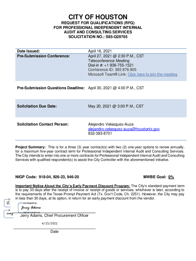 Fillable Online purchasing.houstontx.gov BidDisplayBid Files Display ...