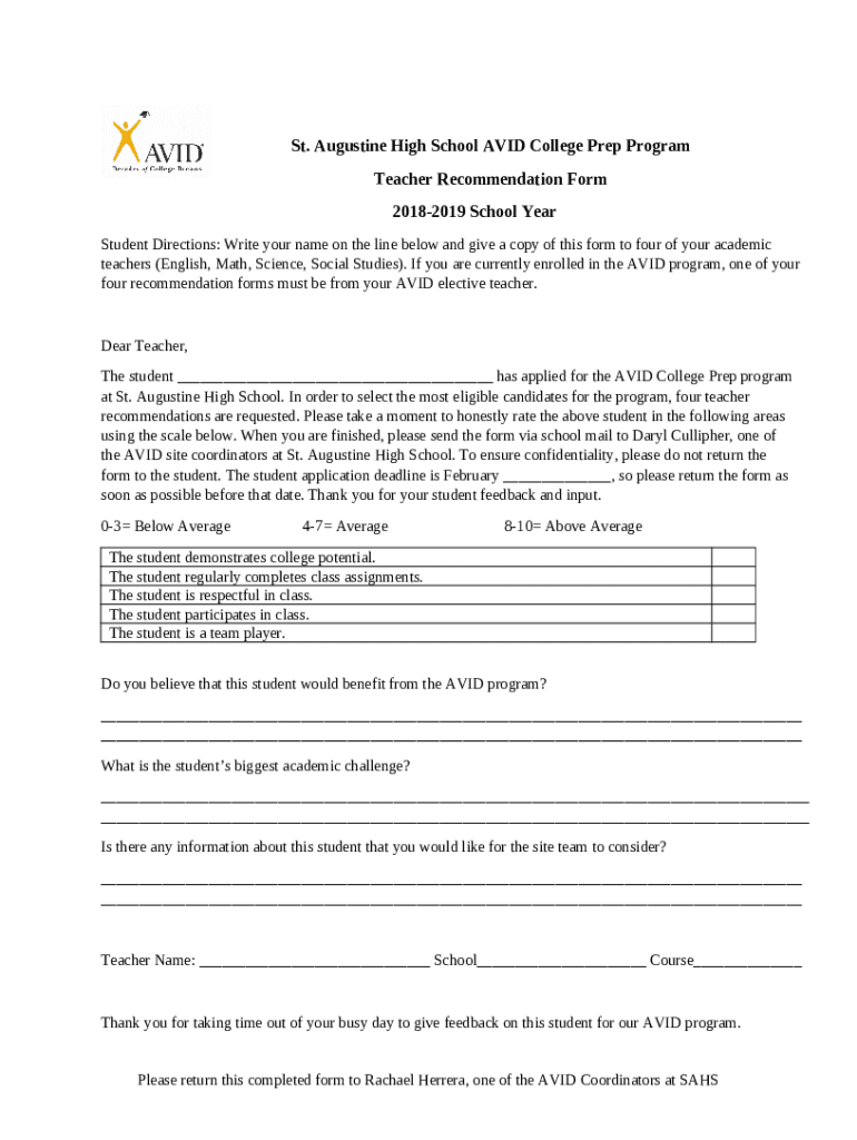 www-sahs.stjohns.k12.fl.usavid-teacherAVID Teacher Recommendation St. Augustine High School ...