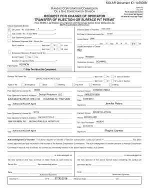 Fillable Online KANSAS CORPORATION COMMISSION Form U3C ... - medea.kgs ...