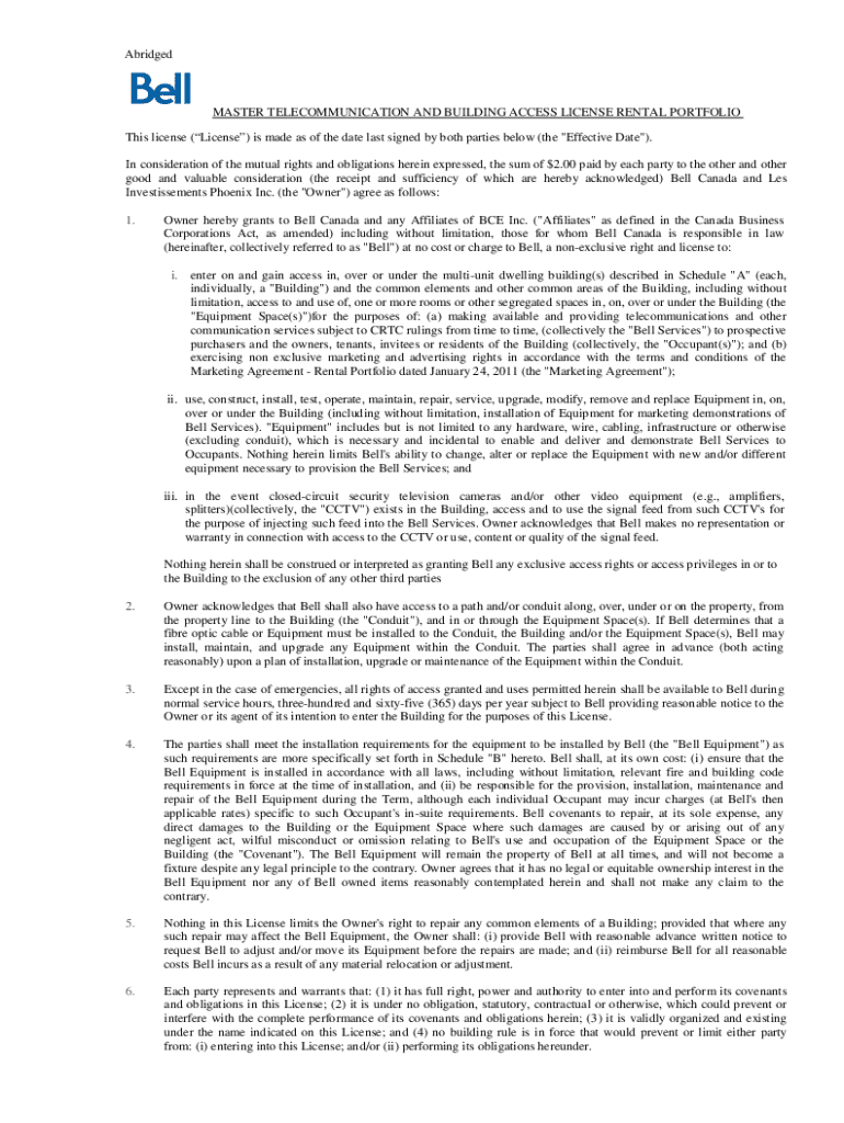 Fillable Online Fillable Online MASTER TELECOMMUNICATION AND BUILDING ...