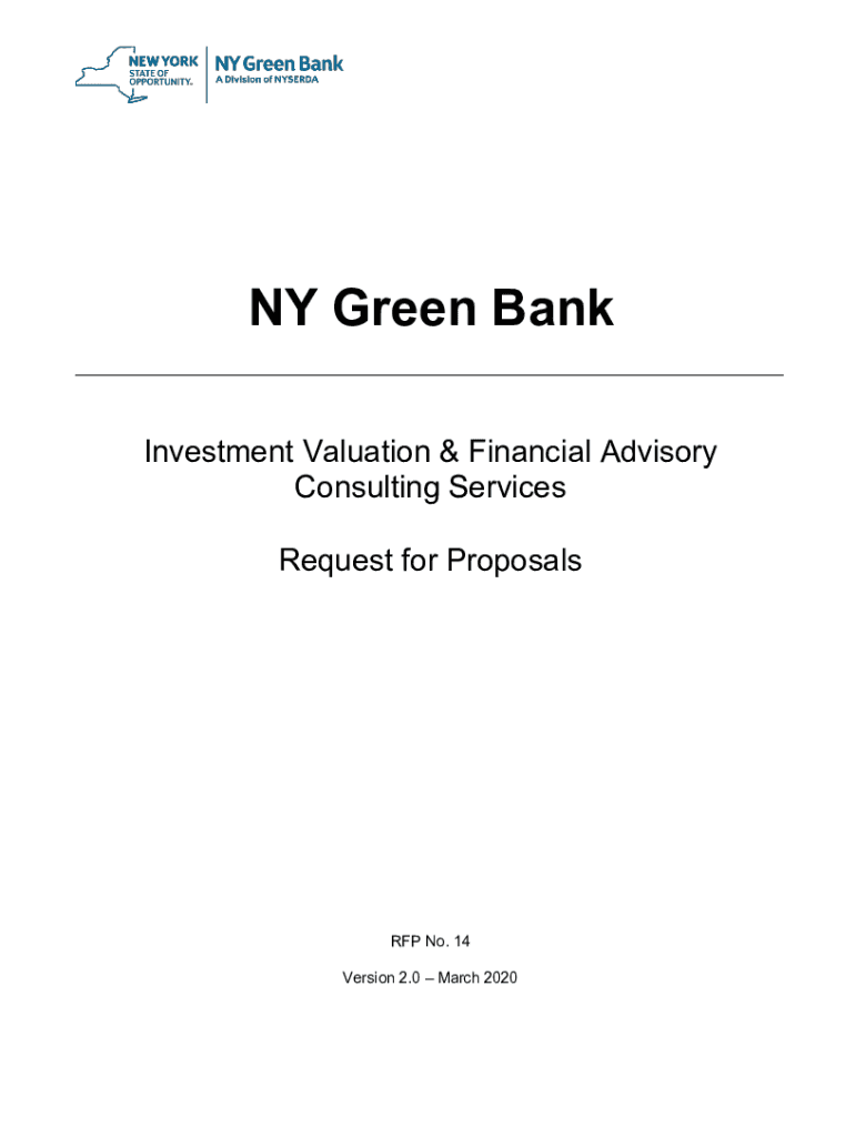 Fillable Online NY Green Bank Announces New Request for Proposals ...
