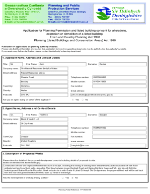Fillable Online Application for Planning Permission and Listed Building ...
