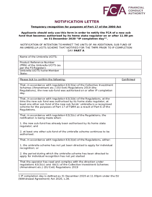 NOTIFICATION LETTER Sample Clauses - Law Insider Doc Template | pdfFiller