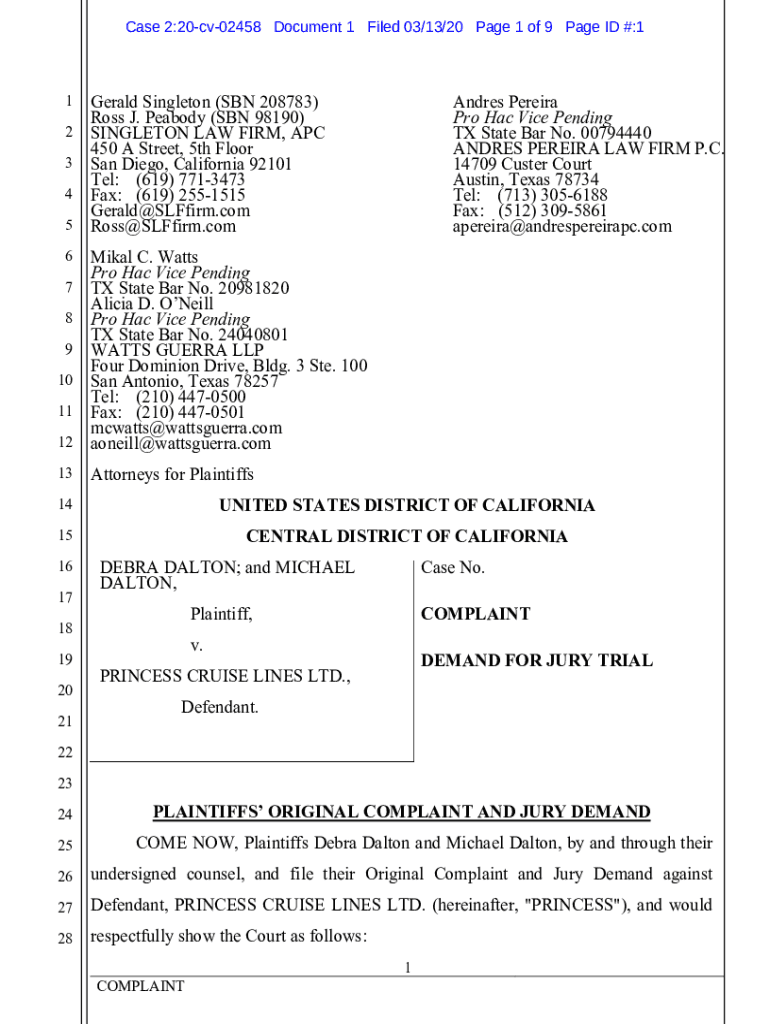 Fillable Online PLAINTIFF JULIE VERNERS RESPONSES TO DEFENDANTS FORM ...
