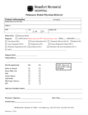 Fillable Online Pulmonary Rehab Post-COVID Recovery Referral Fax Email ...