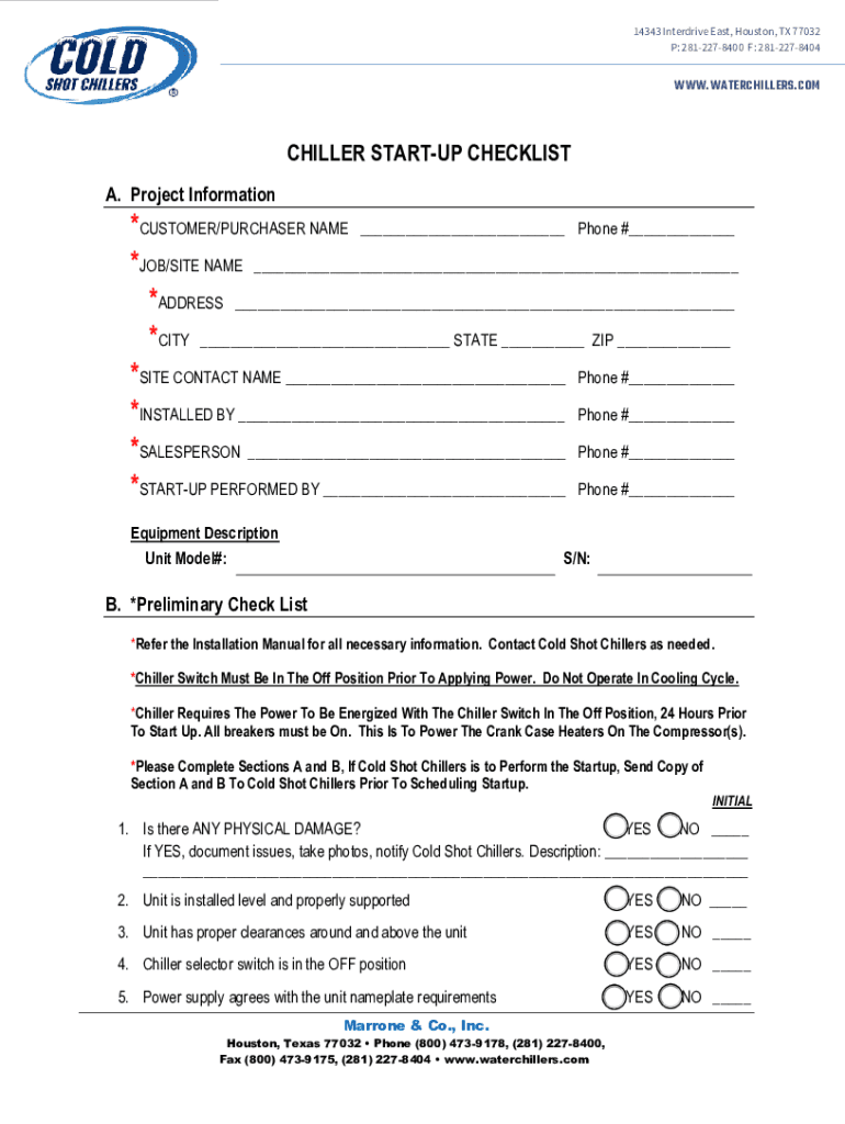 Fillable Online START-UP CHECKLIST FOR NON TECHNICAL Fax Email Print ...