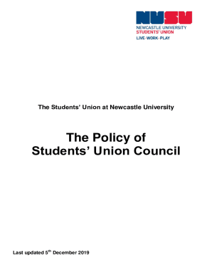 Fillable Online www.nusu.co.ukyourunionresourcesA to Z of NUSU ...