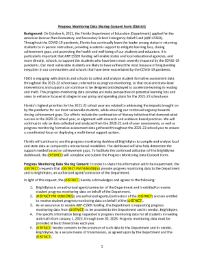 Fillable Online info fldoe Progress Monitoring Data Sharing Consent ...