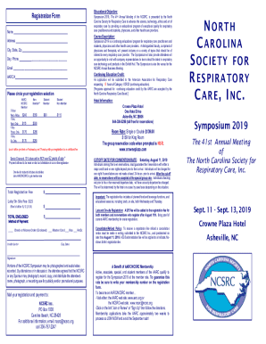 Fillable Online Fillable Online north carolina society for respiratory ...