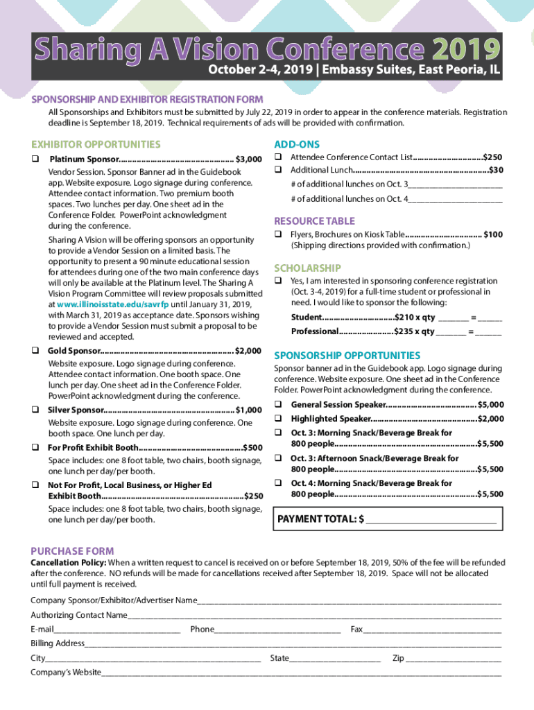 Fillable Online exhibit, sponsorship, and advertising guide Fax Email Print - pdfFiller