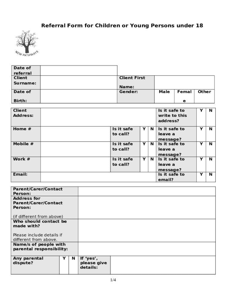 CHILDRENS SERVICES REFERRAL - cottageautismnetwork.com Doc Template ...