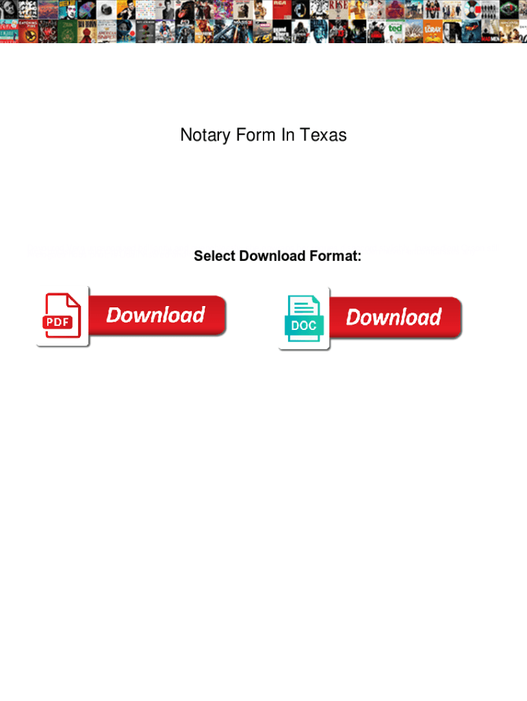 Fillable Online Notary Form In Texas. Notary Form In Texas jornada Fax ...