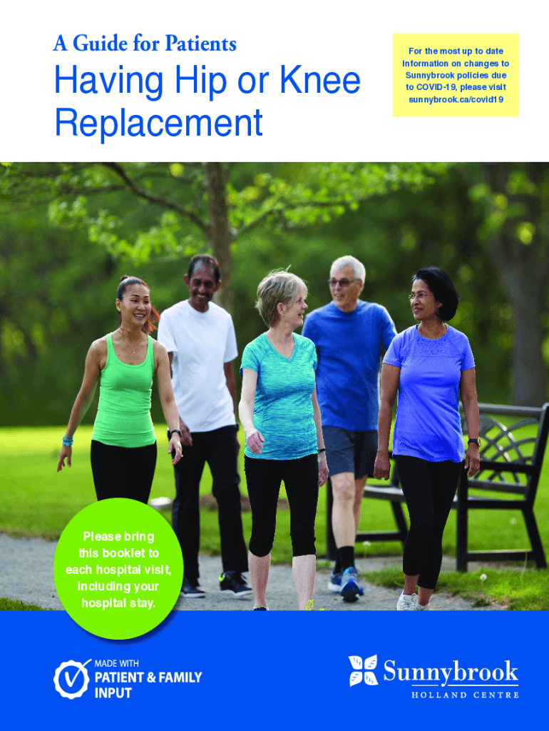 Fillable Online A Guide for Patients Having Hip or Knee Replacement Fax ...