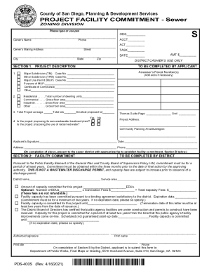 Fillable Online Sewer Facility Commitment Fax Email Print - pdfFiller