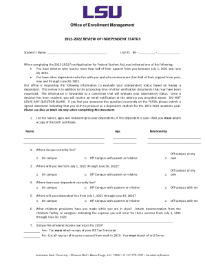 Fillable Online www.lsu.edu 2020-21verificationforms2019-20 ...
