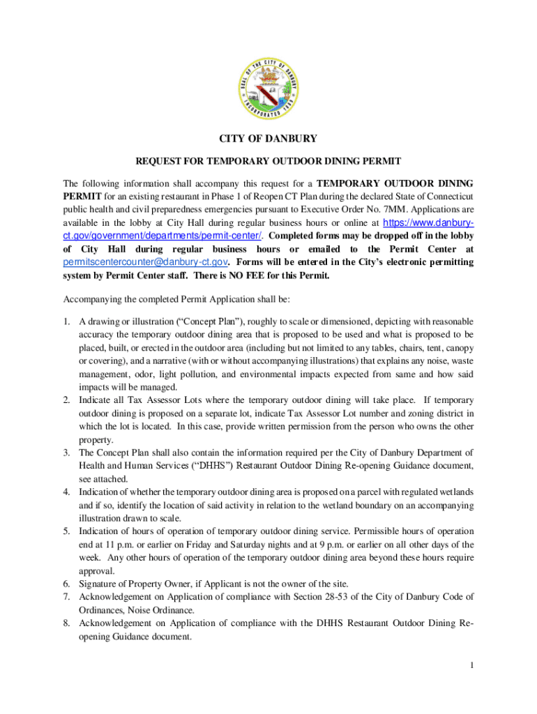 Fillable Online www.danbury-ct.govoutdoordiningapprovalApplication ...