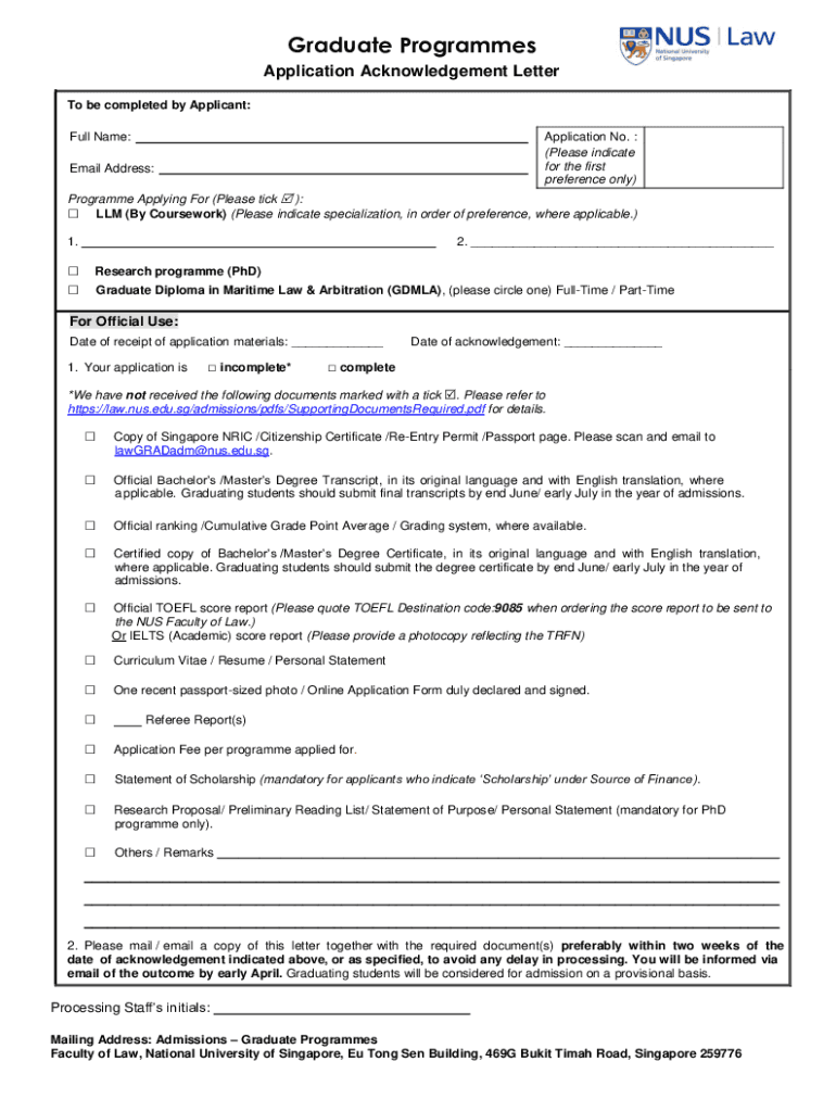 Fillable Online Acknowledgement LetterFormat, Samples, Template, How To ...